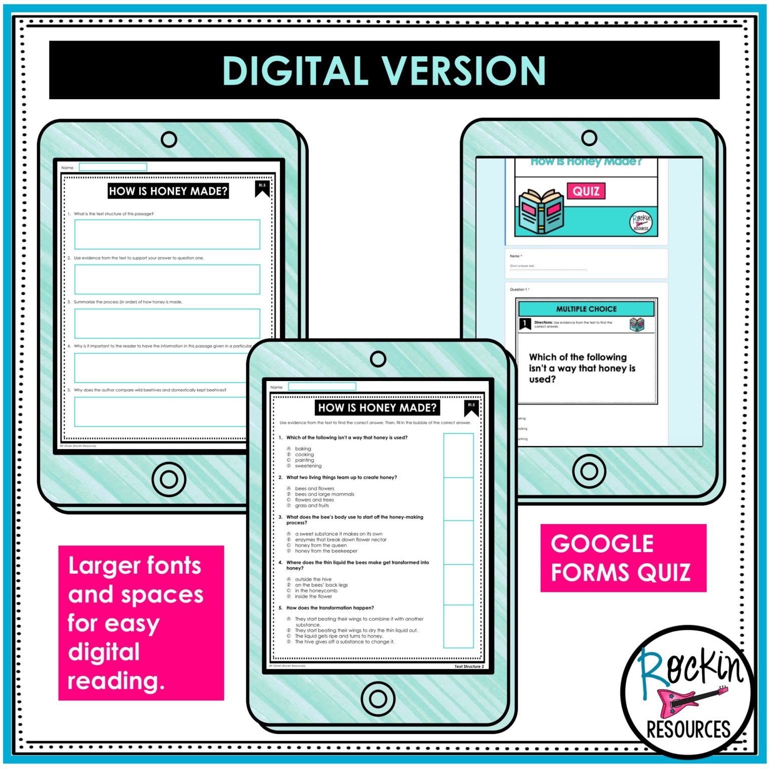 4th Grade Informational Reading Comprehension Passages - Rockin Resources