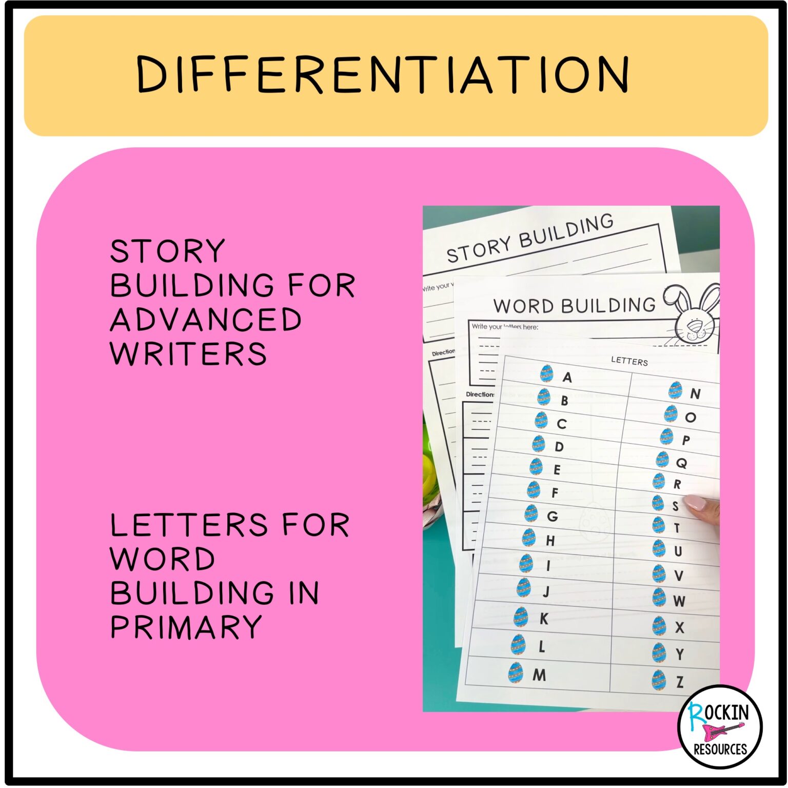 Easter Egg Literacy Hunt | Easter Center Activity | Sentence Building ...