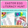 Easter Egg Literacy Hunt | Easter Center Activity | Sentence Building ...