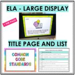 Common Core Standards "I can" and "We can" Statements 5th Grade ELA ...