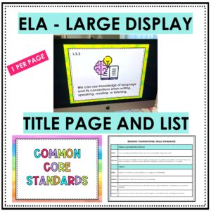 Common Core Standards "I can" and "We can" Statements 5th Grade ELA ...