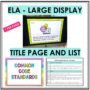 Common Core Standards "I can" and "We can" Statements 5th Grade ELA ...