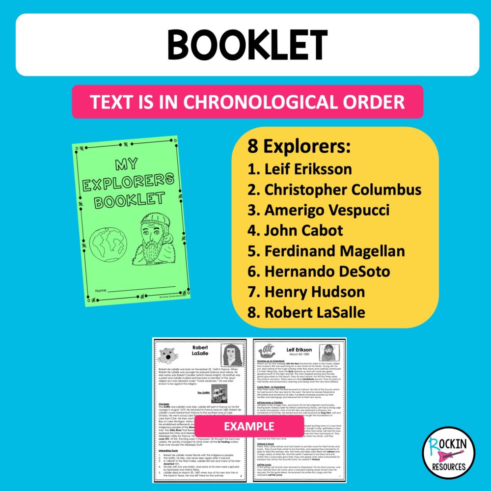 Explorers Informational Text Booklet - Rockin Resources