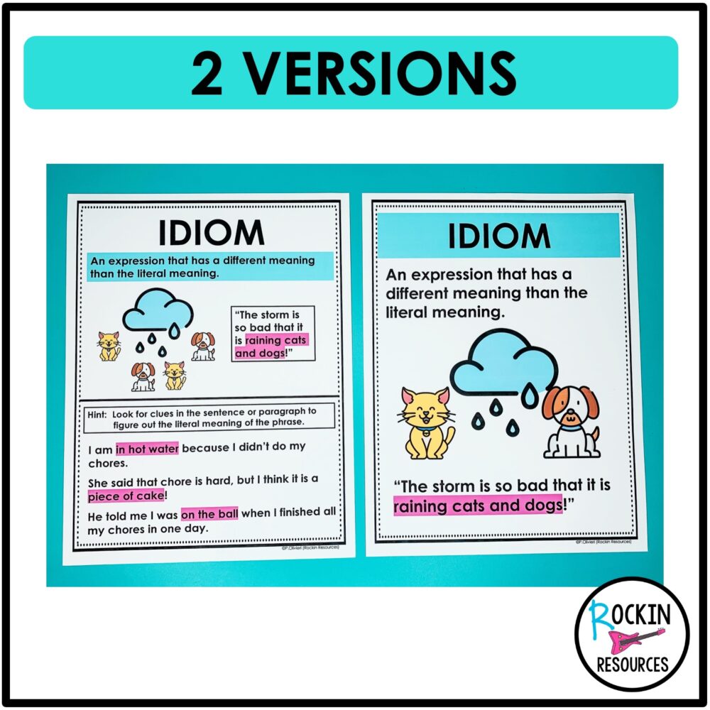 Figurative Language Posters and Cards - Rockin Resources