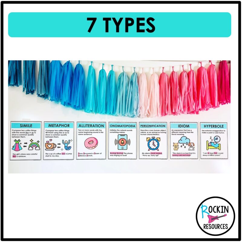 Figurative Language Posters and Cards - Rockin Resources