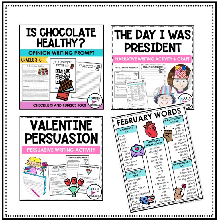 February Writing Bundle | Language Arts | Centers | Valentine's Day ...