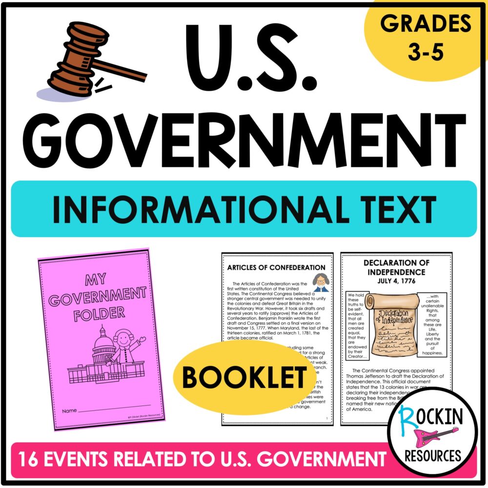 Government Informational Text Booklet - Rockin Resources