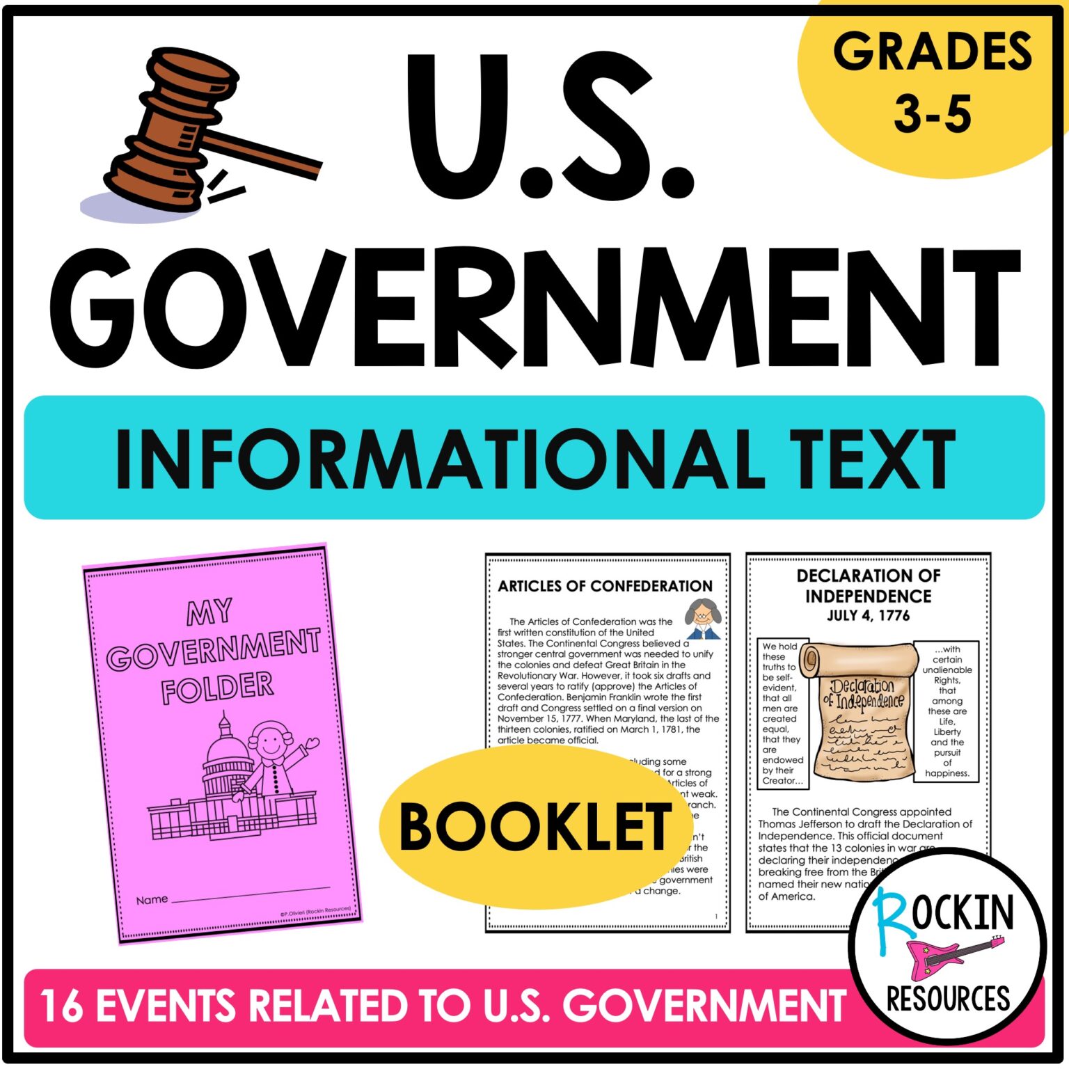 Government Informational Text Booklet - Rockin Resources