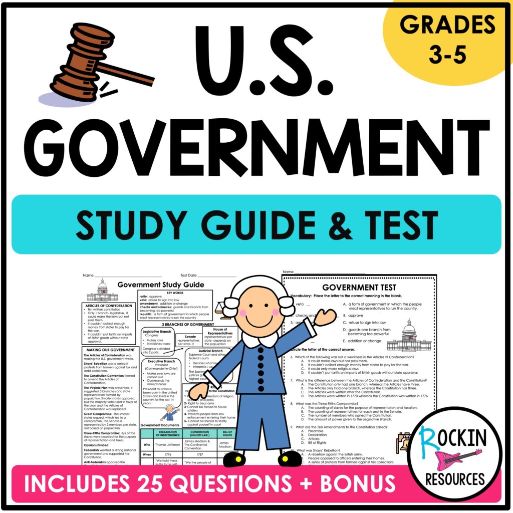 Government Test with Study Guide - Rockin Resources