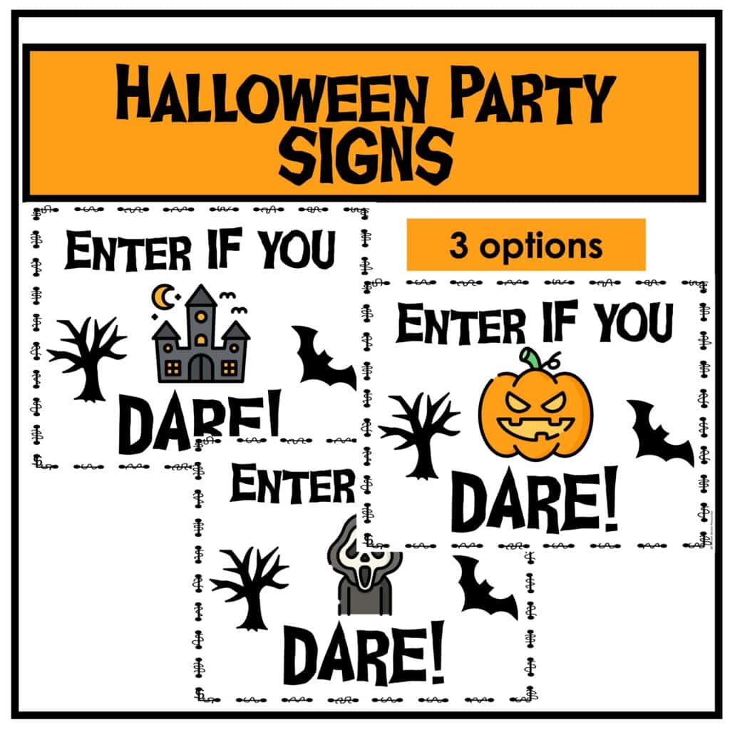 HALLOWEEN PARTY SIGNS - HALLOWEEN COSTUME SIGNS AND BALLOTS - Rockin ...