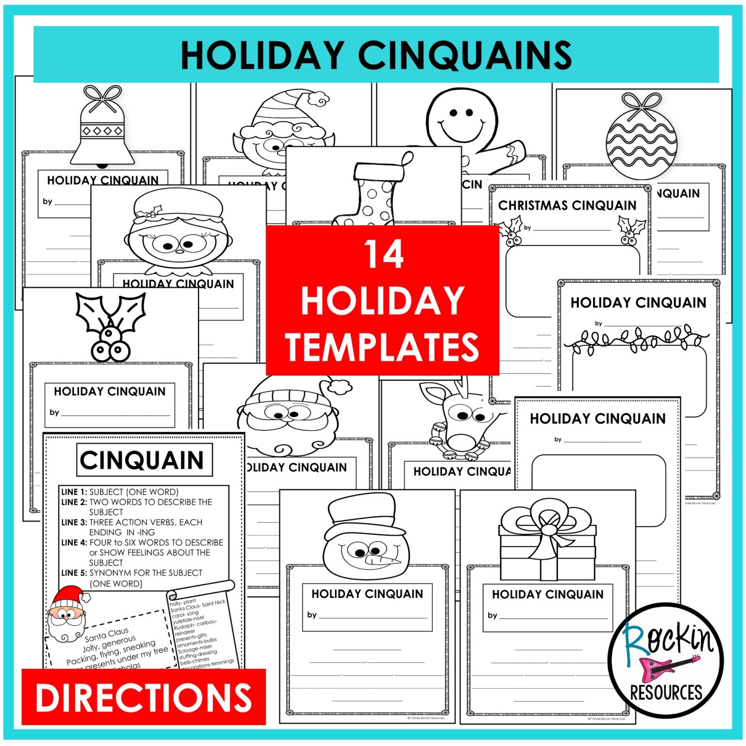 Christmas Literacy Bundle - Rockin Resources