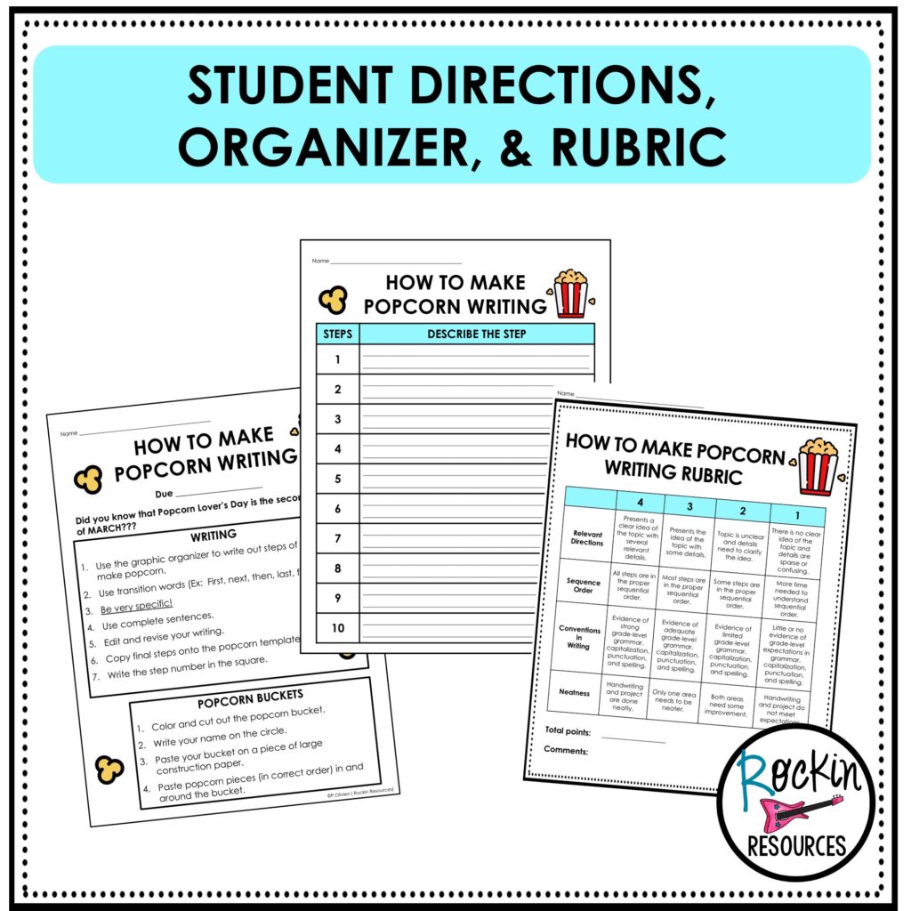 How-To Writing: How to Make Popcorn - Rockin Resources