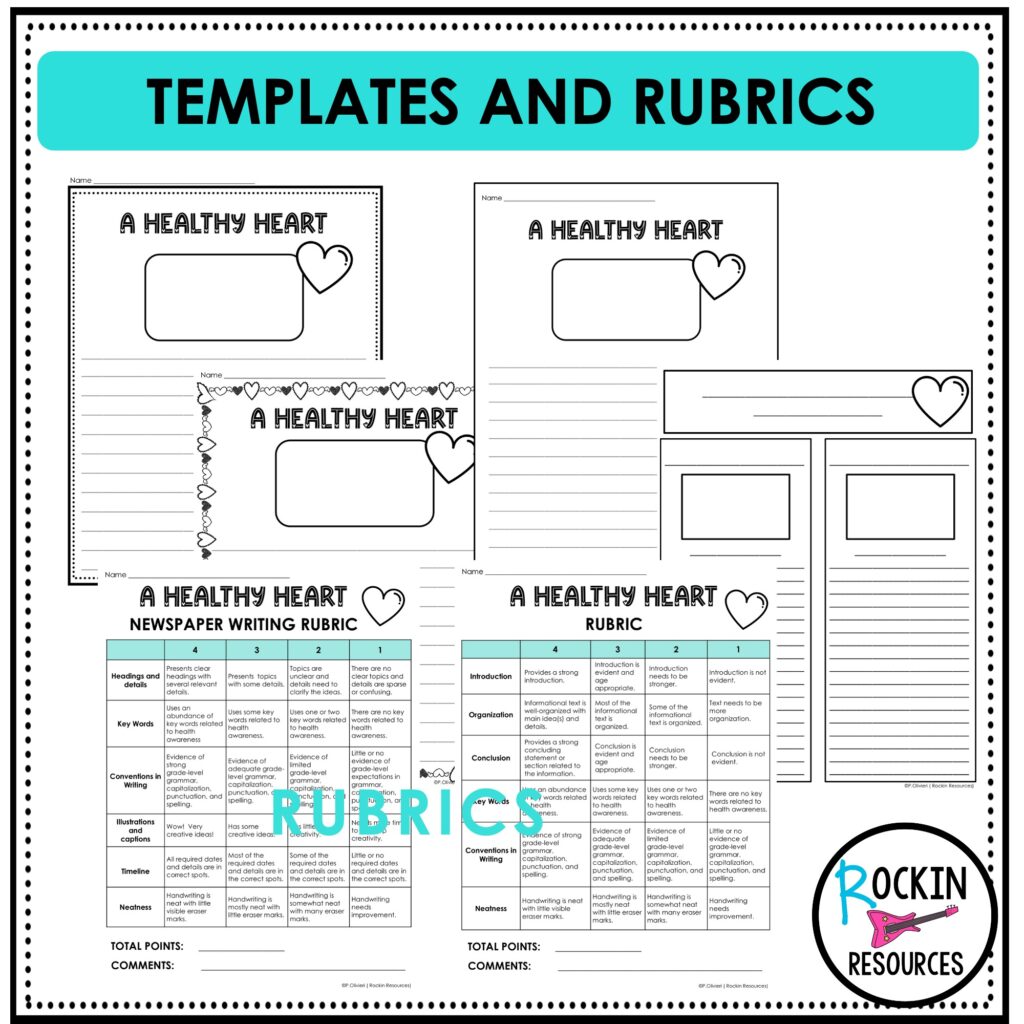 Informational Text and Informative Writing (Healthy Heart) - Rockin ...