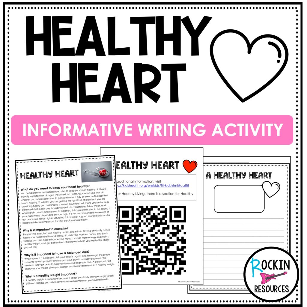 Informational Text and Informative Writing (Healthy Heart) - Rockin ...