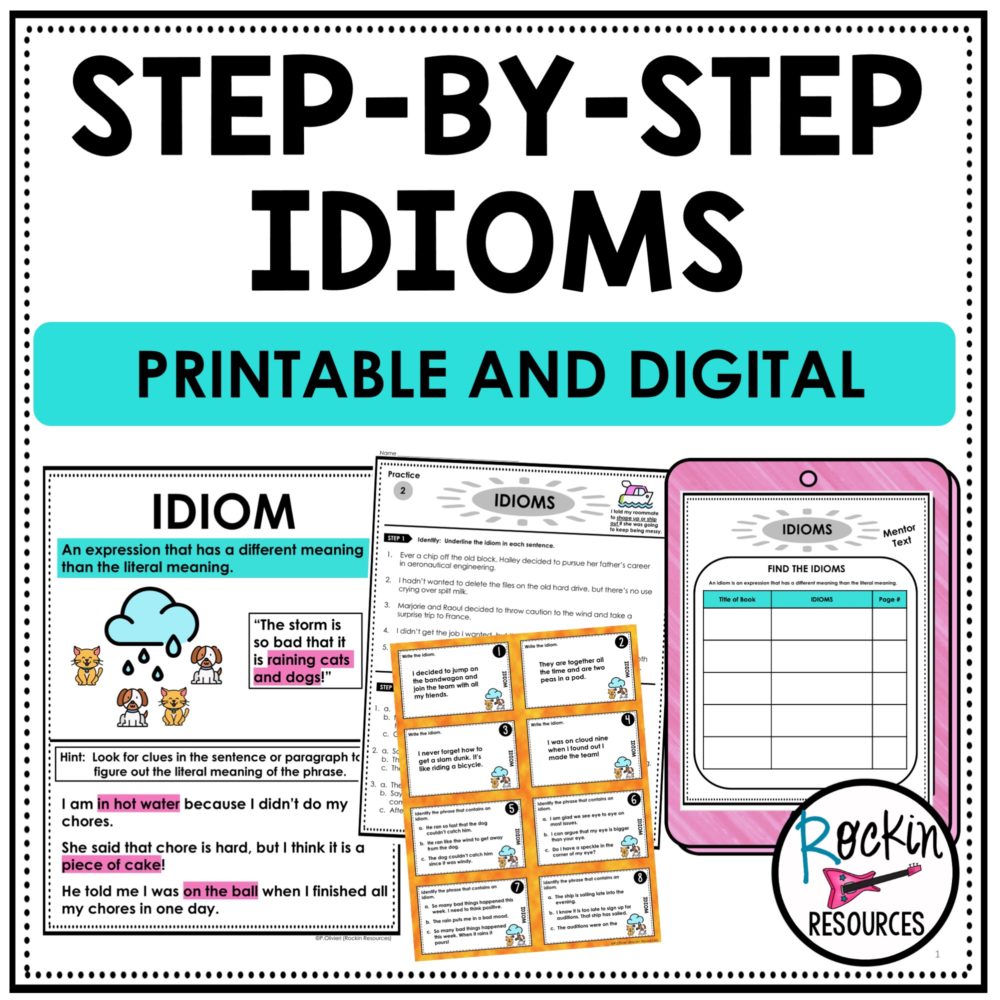 IDIOM UNIT | FIGURATIVE LANGUAGE | PRINTABLE AND DIGITAL - Rockin Resources