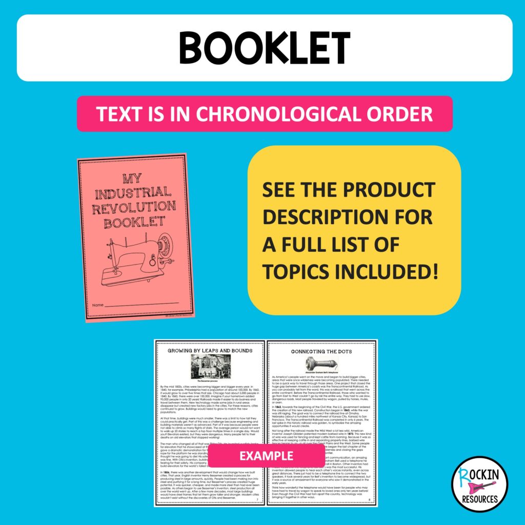 Industrial Revolution Informational Text Booklet - Rockin Resources