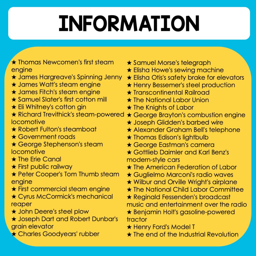 Industrial Revolution Informational Text Booklet - Rockin Resources