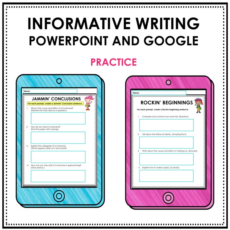Primary Digital Informative Writing - Rockin Resources