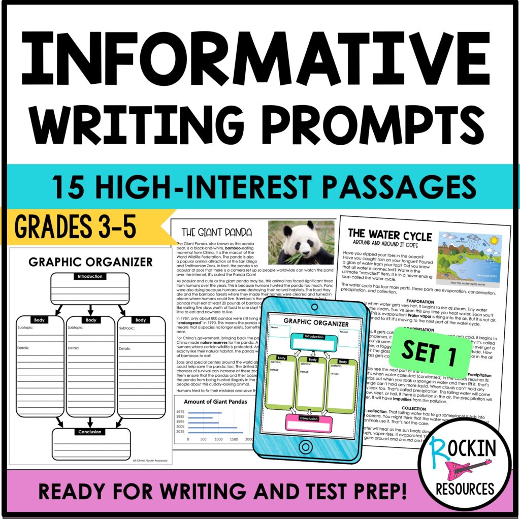 Informative Writing Prompt Passages Set 1 - Rockin Resources