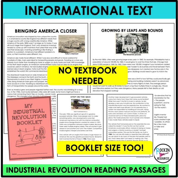 Industrial Revolution - Industrial Era - Informational Text -DIGITAL ...