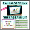 Common Core Standards "I can" and "We can" Statements 4th Grade ELA ...