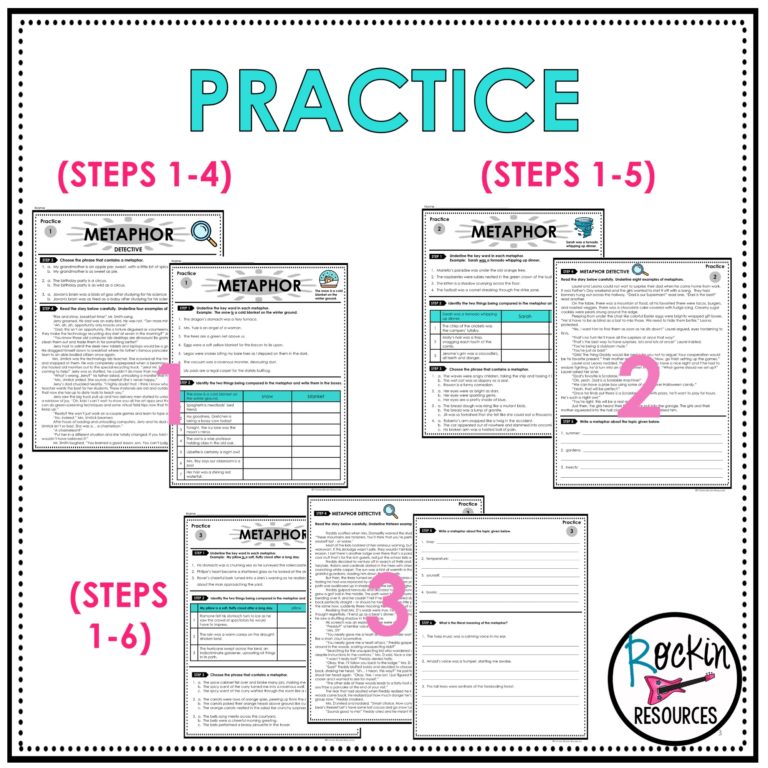 METAPHORS | FIGURATIVE LANGUAGE | PRINTABLE AND DIGITAL - Rockin Resources