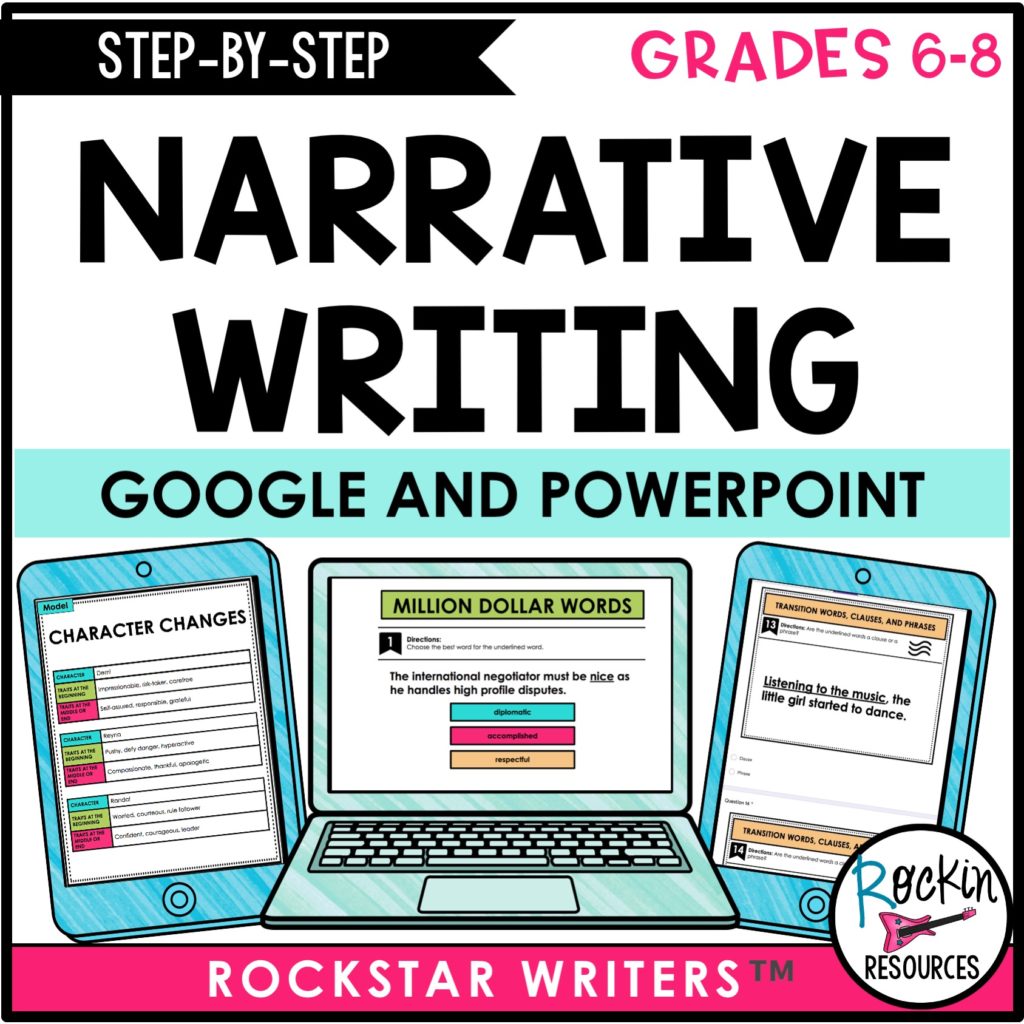 Narrative Writing for Middle School Digital Version - Rockin Resources