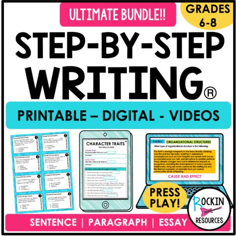 MIDDLE SCHOOL INTERACTIVE STEP-BY-STEP® WRITING PROGRAM ULTIMATE BUNDLE ...