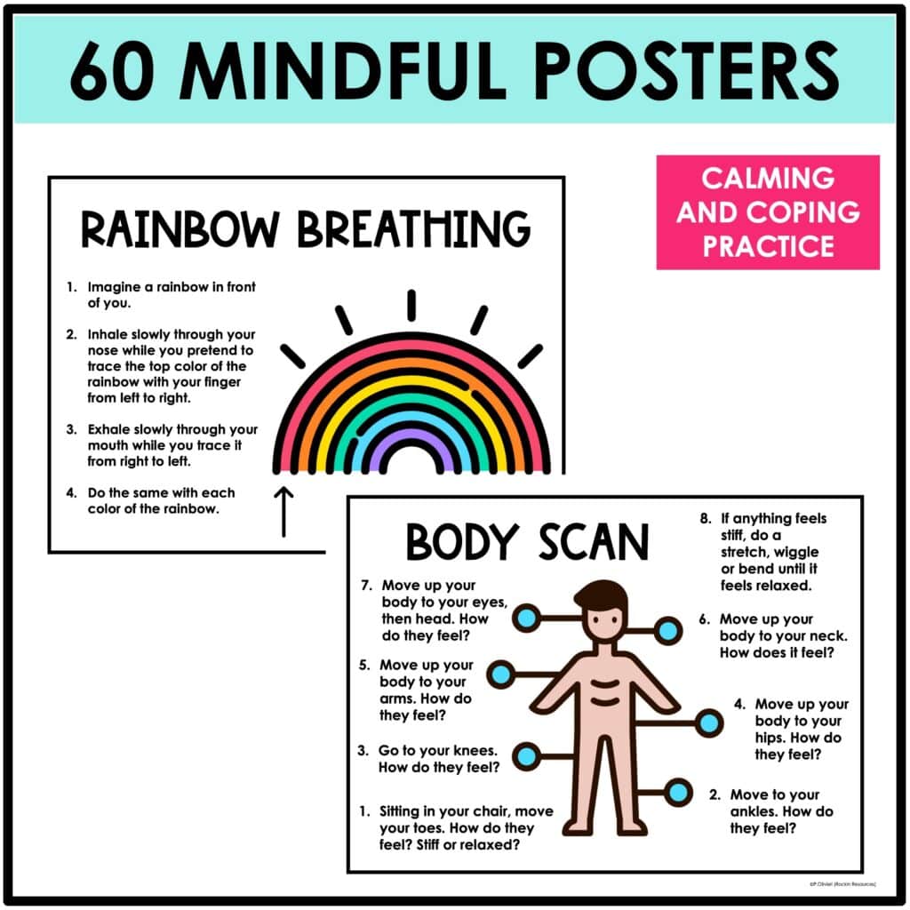 SOCIAL EMOTIONAL LEARNING POSTERS - SEL POSTERS AND CARDS - BREATHING ...