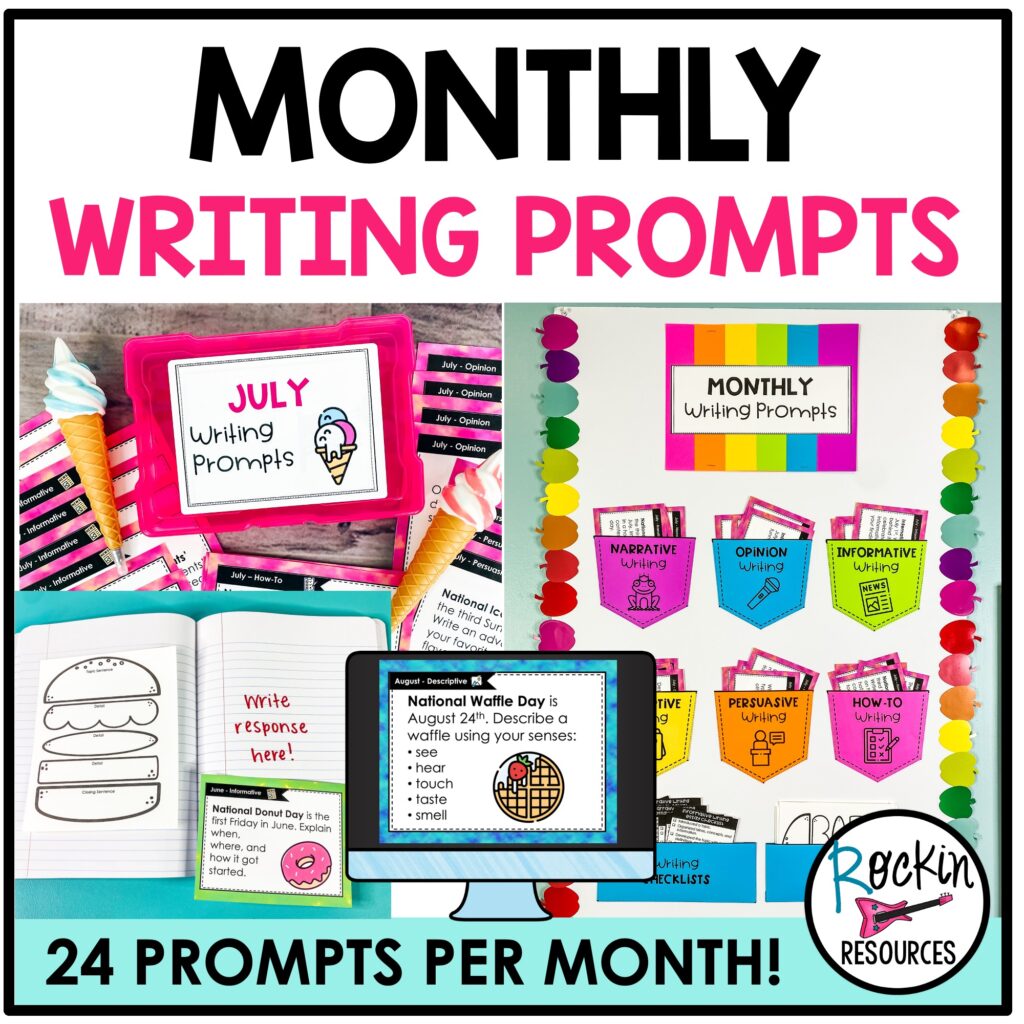 Monthly Writing Prompts - Rockin Resources
