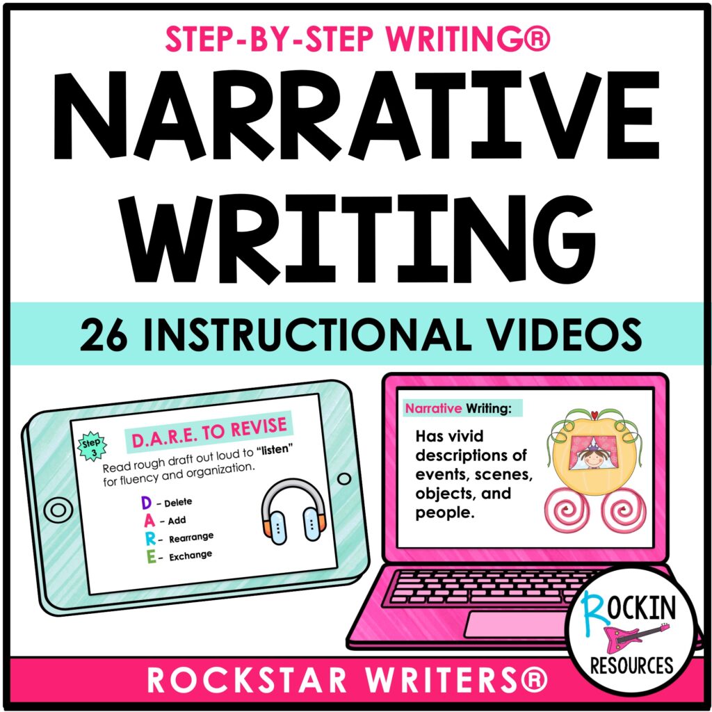 Narrative Writing Mini Lesson Videos | Distance Learning - Rockin Resources