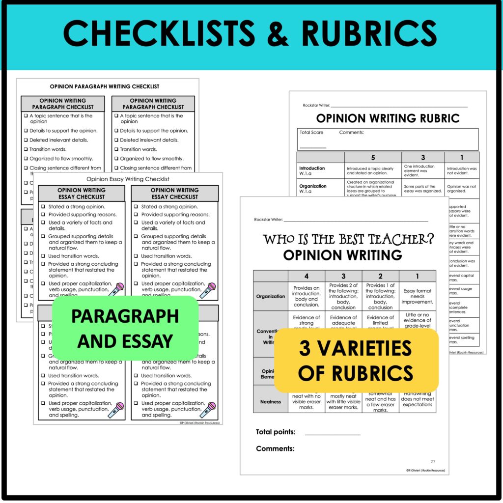 Opinion Writing Prompt: Who is the Best Teacher? - Rockin Resources