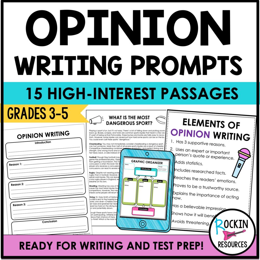 Opinion Writing Prompt Passages - Rockin Resources