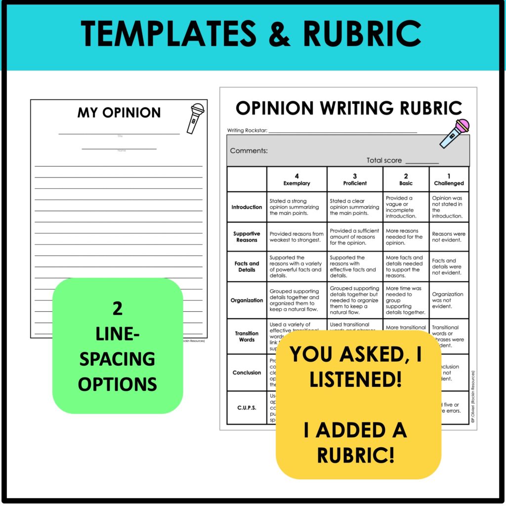Opinion Writing Prompt Passages - Rockin Resources