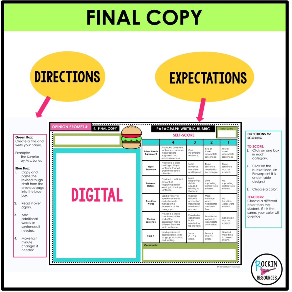 Paragraph Writing Prompts | Paragraph of the Week | Distance Learning ...
