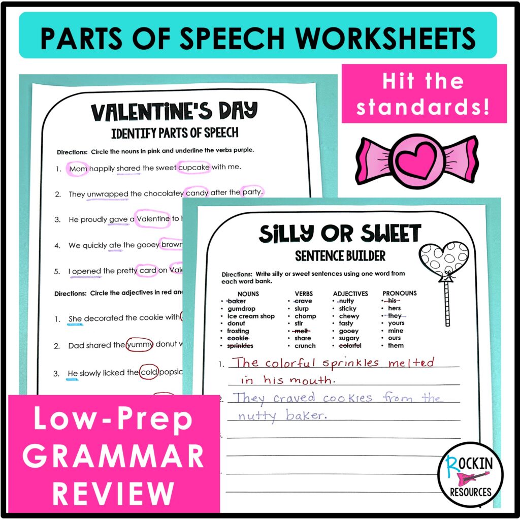 Parts of Speech for Valentine's Day - Rockin Resources