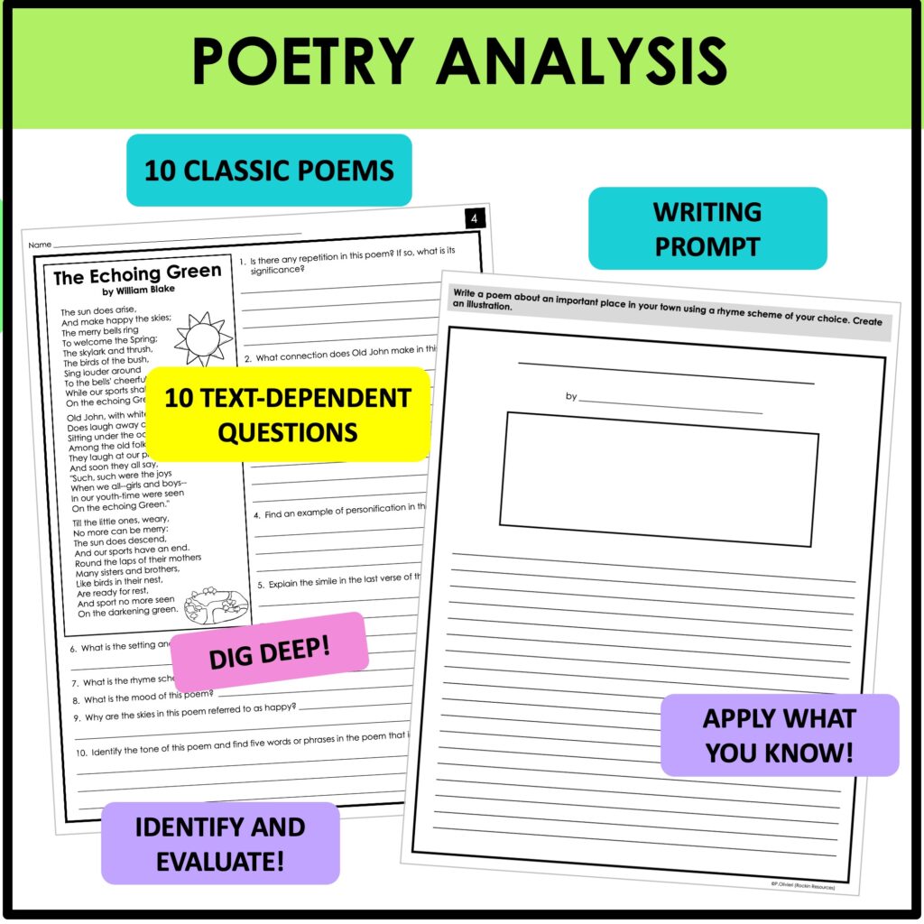 Poetry Analysis with Classic Poems | Google - Rockin Resources
