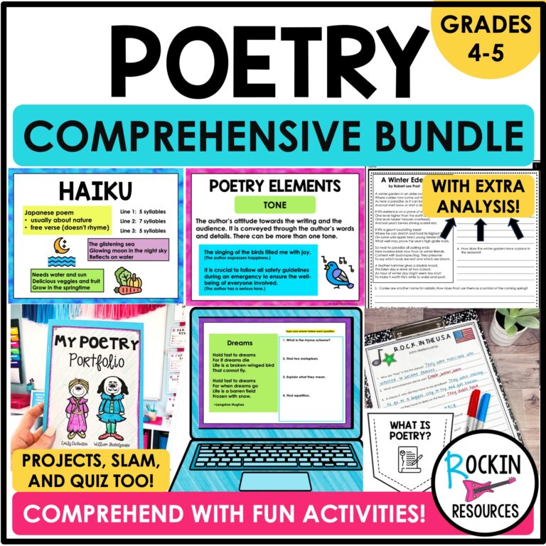 POETRY UNIT WITH POETRY ANALYSIS PRACTICE - Rockin Resources