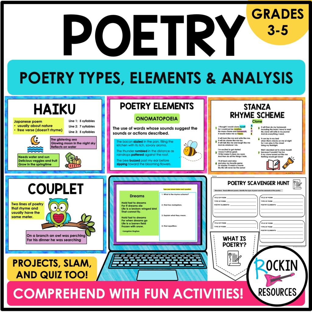 POETRY UNIT WITH POETRY ANALYSIS PRACTICE - Rockin Resources