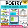 Poetry Comprehension Unit, Elements of Poetry, Poetry Bulletin Board ...
