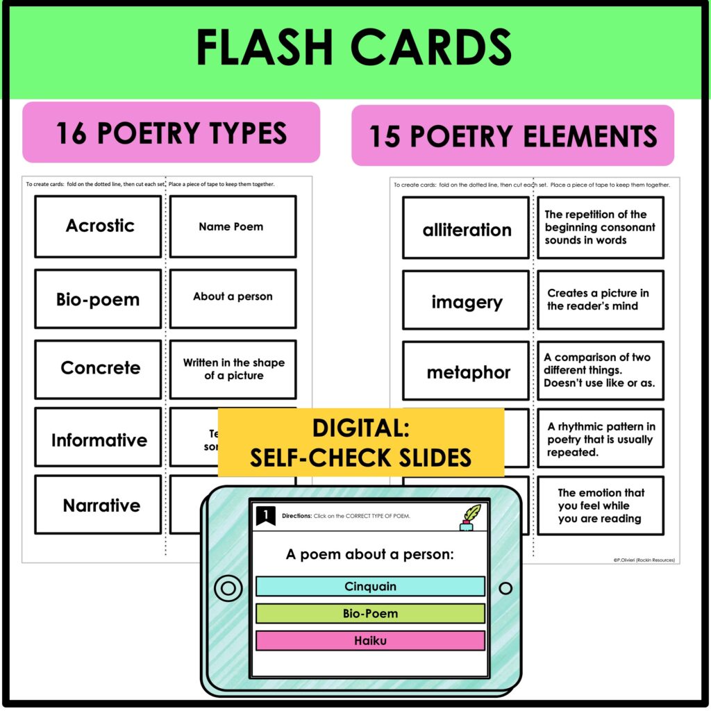 Poetry Tests | Poetry Study Guides | Flash Cards | GOOGLE | DIGITAL ...