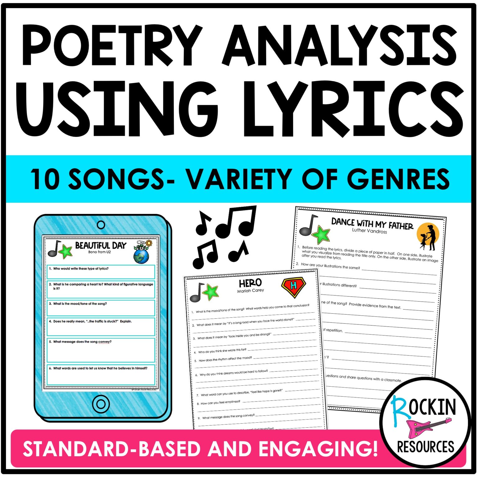 Poetry Analysis Using Lyrics - ANALYZING SONG LYRICS - Rockin Resources