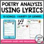 Poetry Analysis Using Lyrics - ANALYZING SONG LYRICS - Rockin Resources