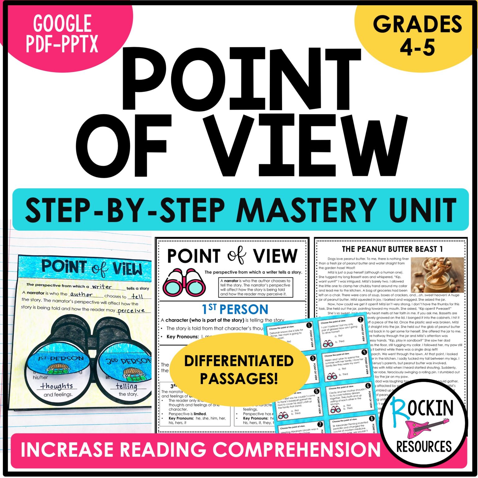 4th Grade Point of View Activities Point of View Task Cards | Distance ...