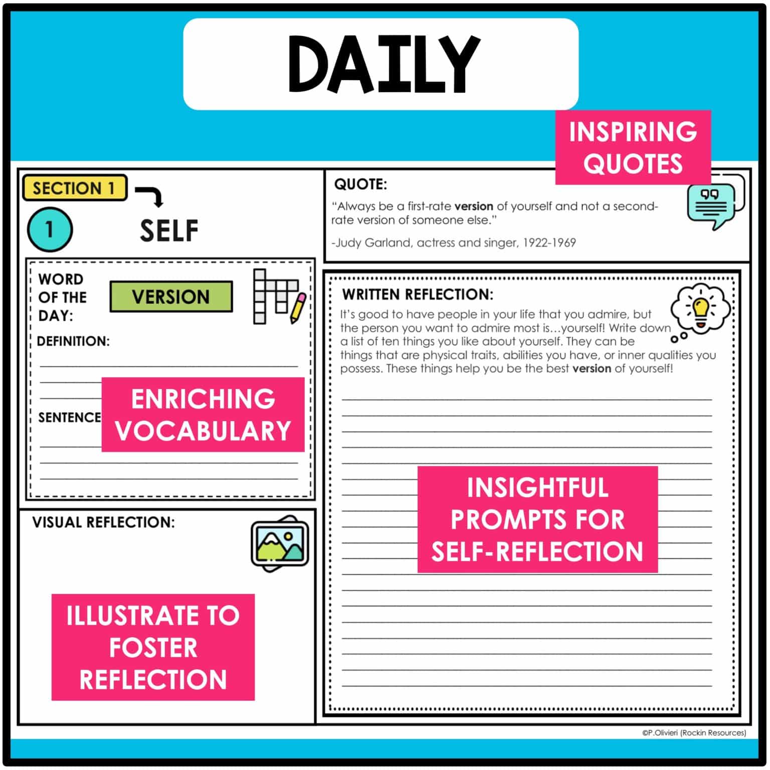 180 Day Journal of Positive Thinking | Step-by-Step Writing® | Distance ...