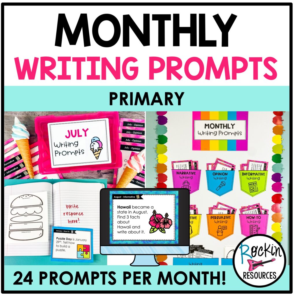 Monthly Writing Prompts - Rockin Resources