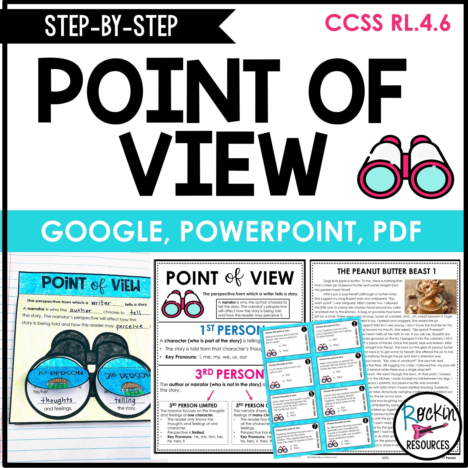 4th Grade Point of View Activities Point of View Task Cards | Distance ...