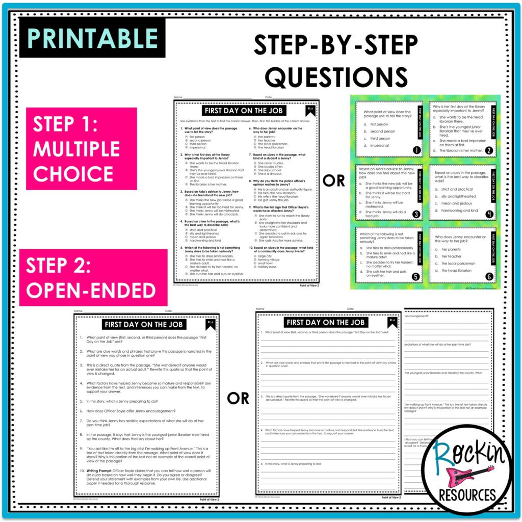 4th Grade Literature Reading Comprehension Passages - Rockin Resources