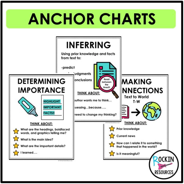 Reading Comprehension Strategies Posters - Rockin Resources