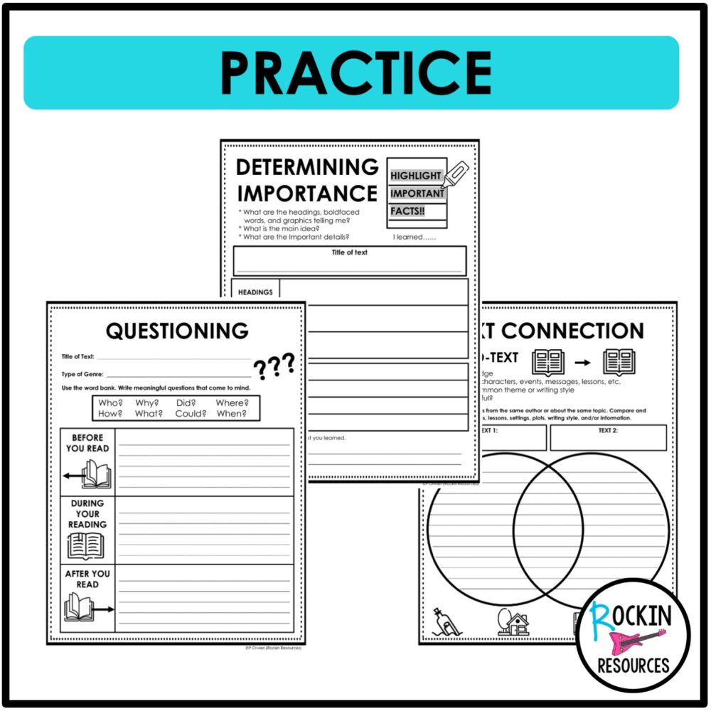 Reading Comprehension Strategies Posters - Rockin Resources
